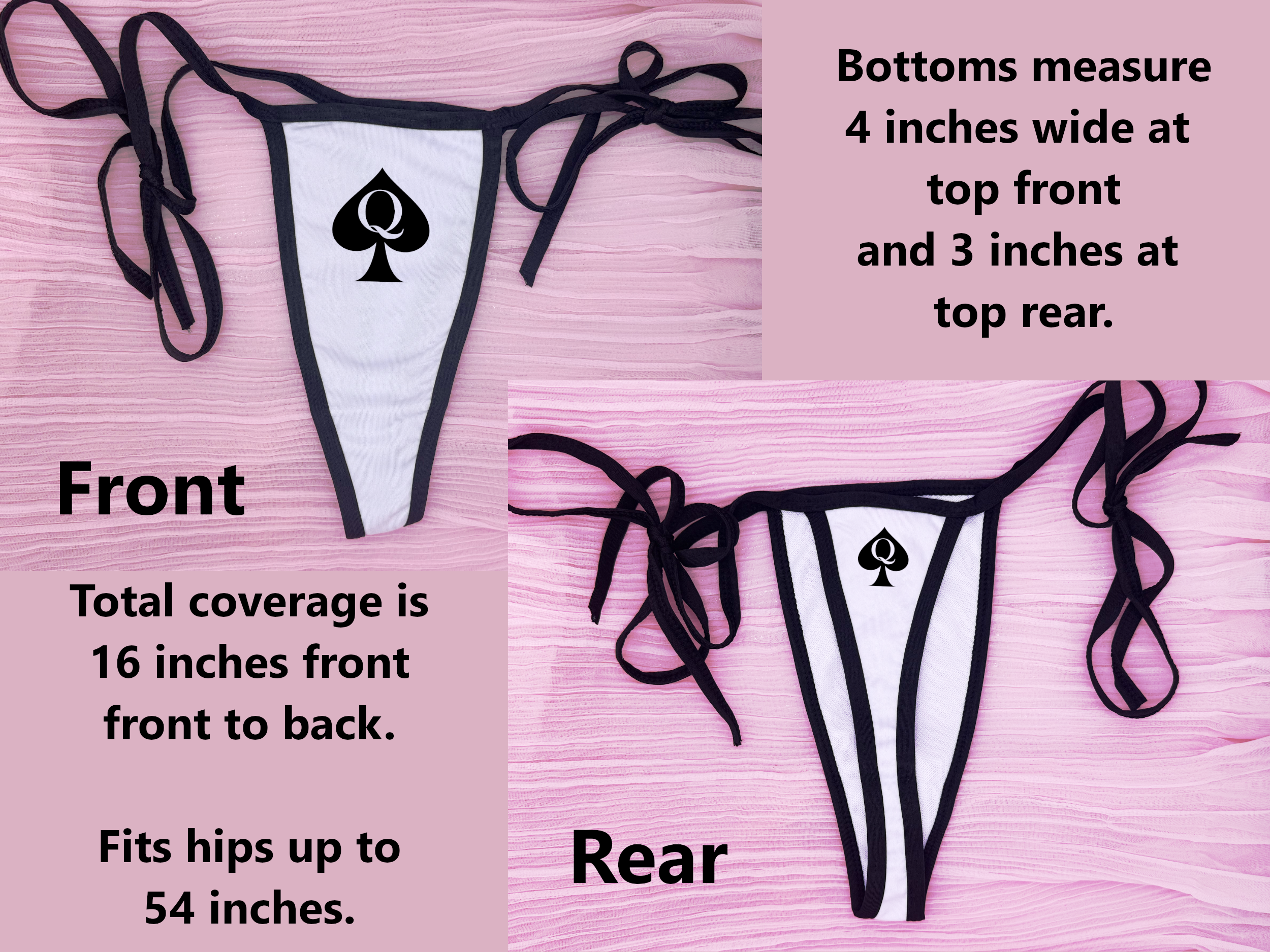 Queen of Spades Logo Micro Bikini | Queen of Spades Lifestyle Designs